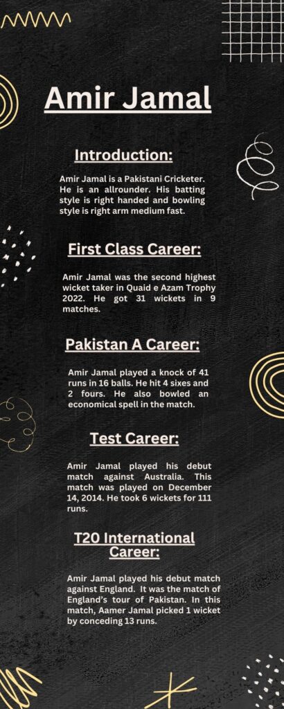 Amir Jamal The Best Fast Bowling All Rounder In Pakistan - crickettop.com