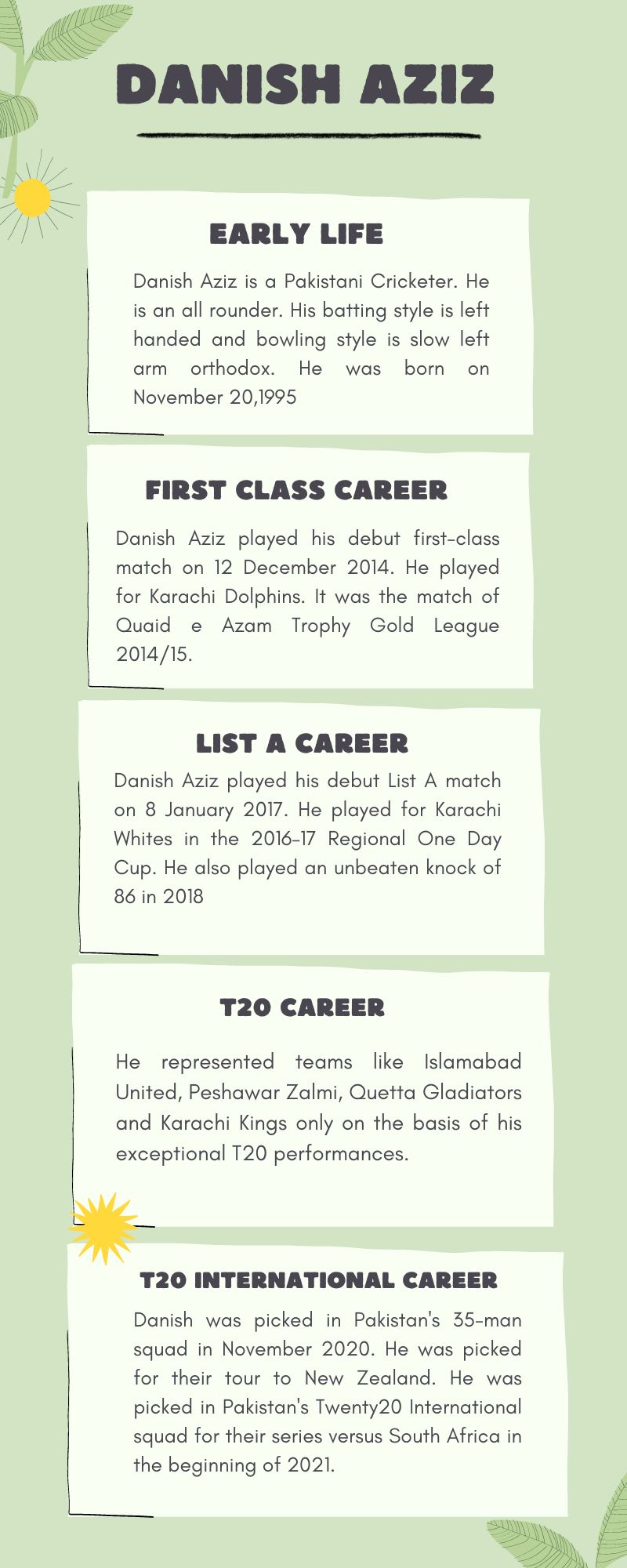 Danish Aziz A Fantastic Finisher in Pakistan Cricket